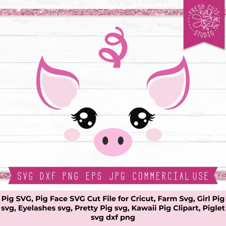 Pig Faces SVG Cut File for Cricut – MasterBundles