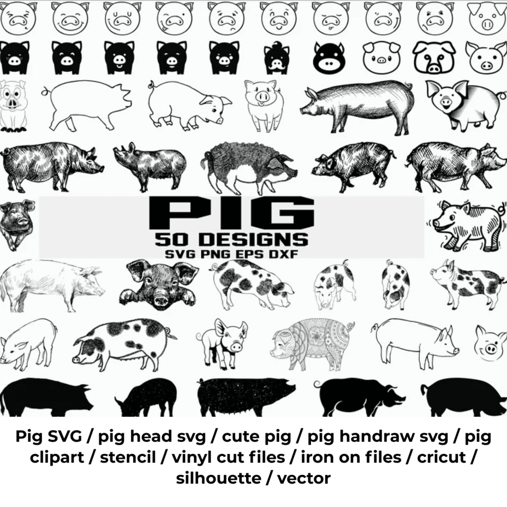 Pig Head Svg – MasterBundles