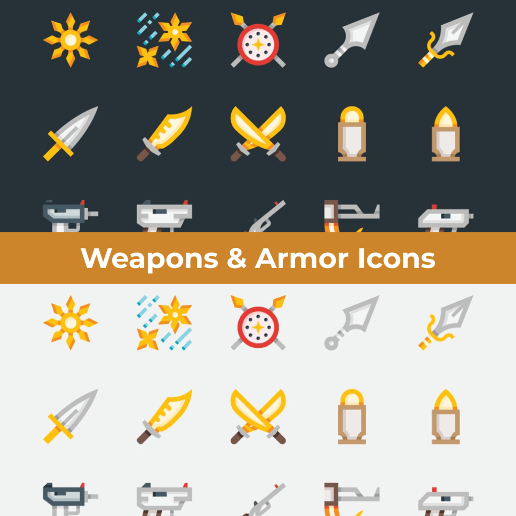 Weapons & Armor Icons – MasterBundles