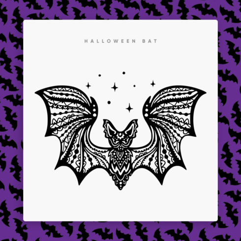 Halloween Bat SVG, Mandala Bat Cut File, Zentangle Bat | Master Bundles