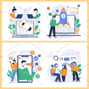 15 Public Relations Illustration | MasterBundles