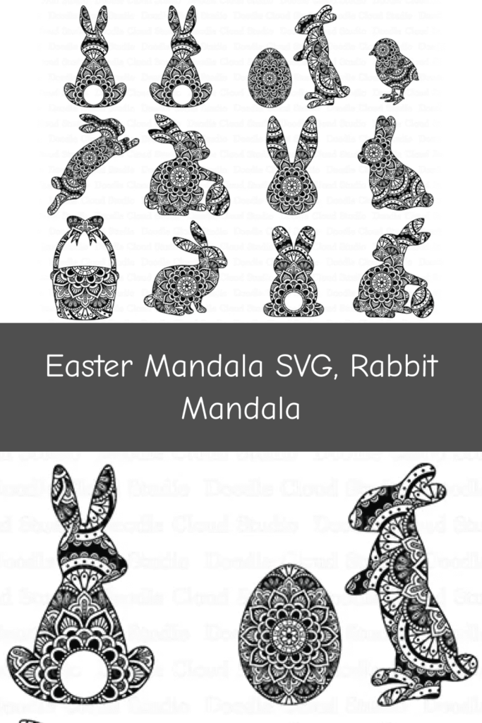 Easter Mandala SVG, Rabbit Mandala – MasterBundles