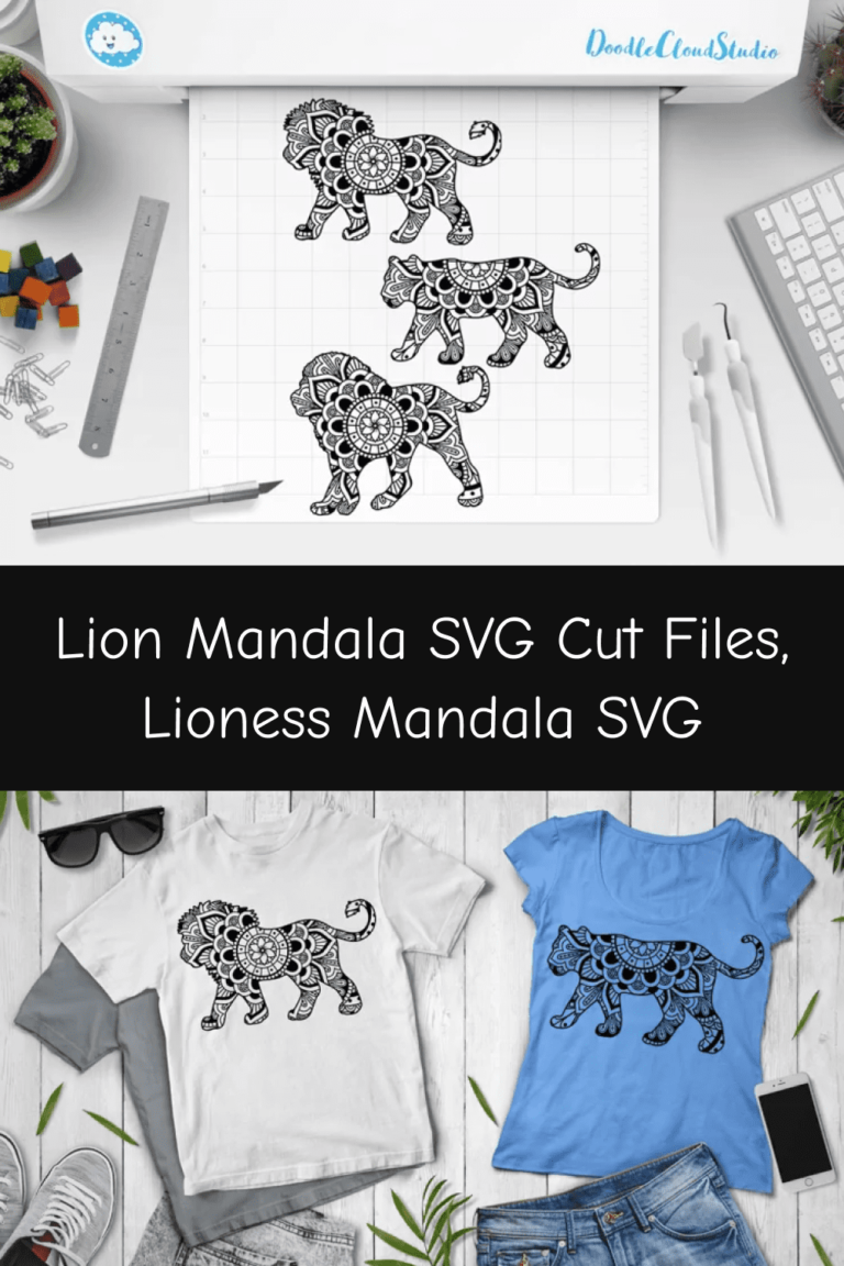 Lion Mandala SVG Cut Files, Lioness Mandala SVG – MasterBundles