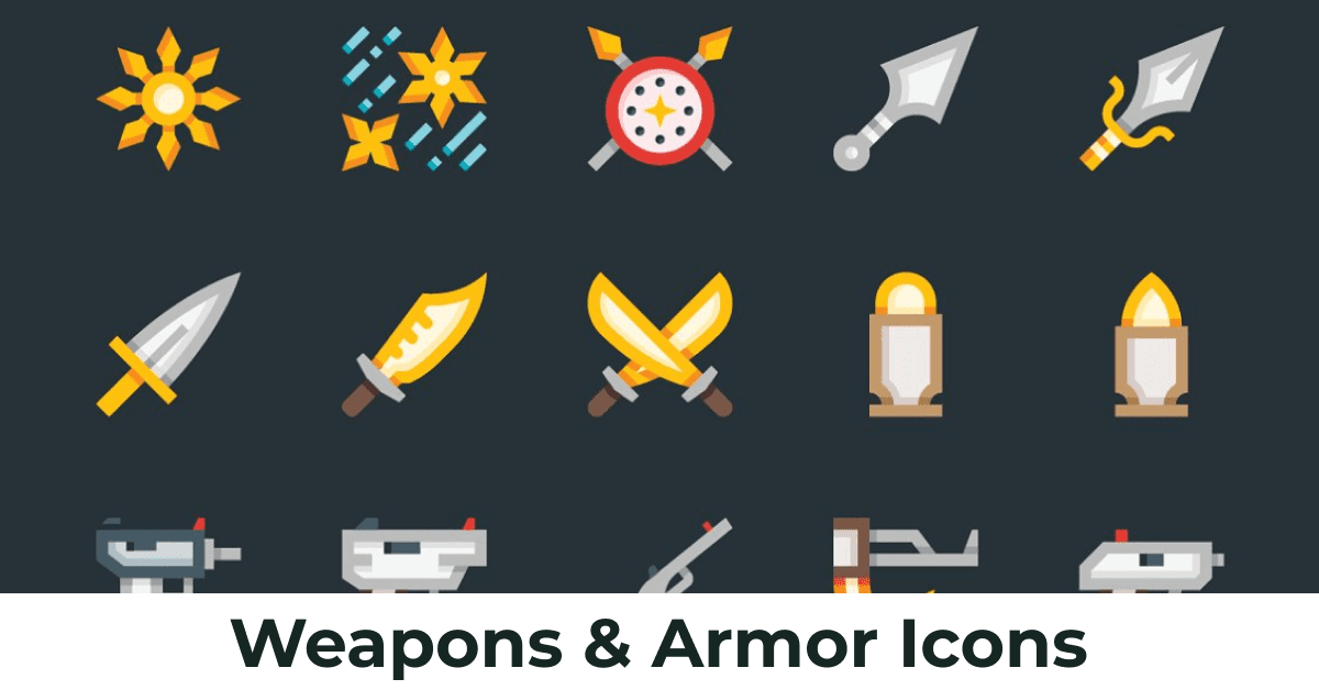 Weapons & Armor Icons – MasterBundles
