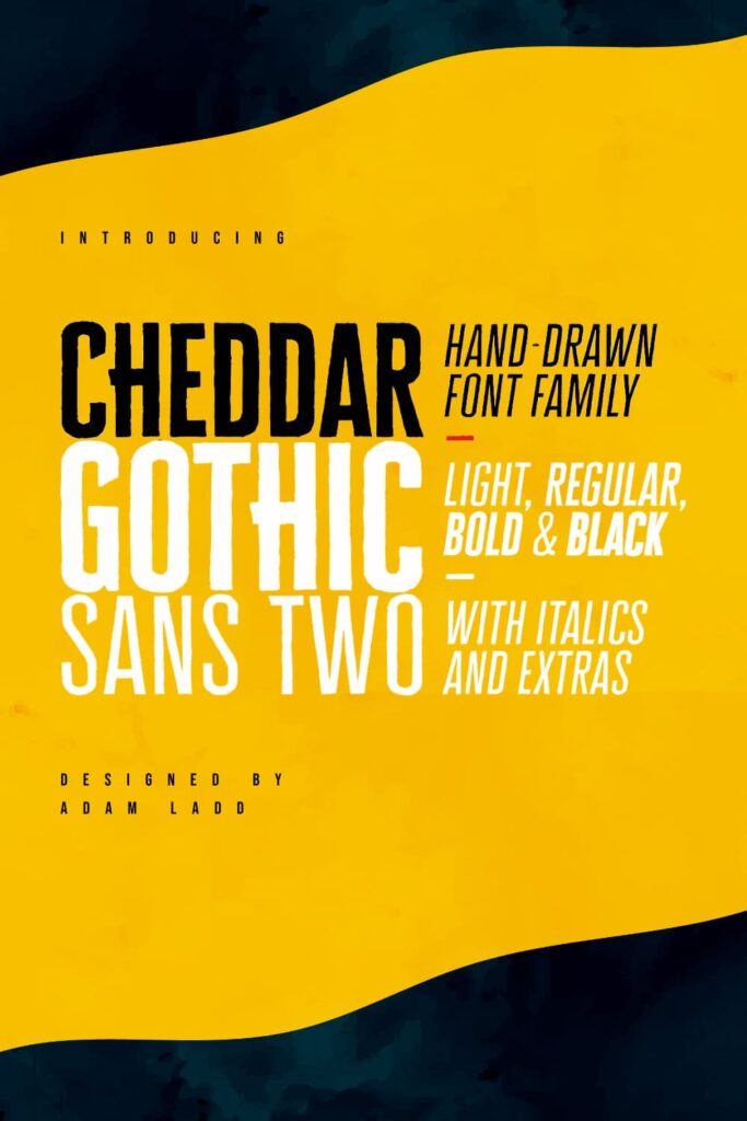 Cheddar Gothic Sans Two Fonts | Master Bundles
