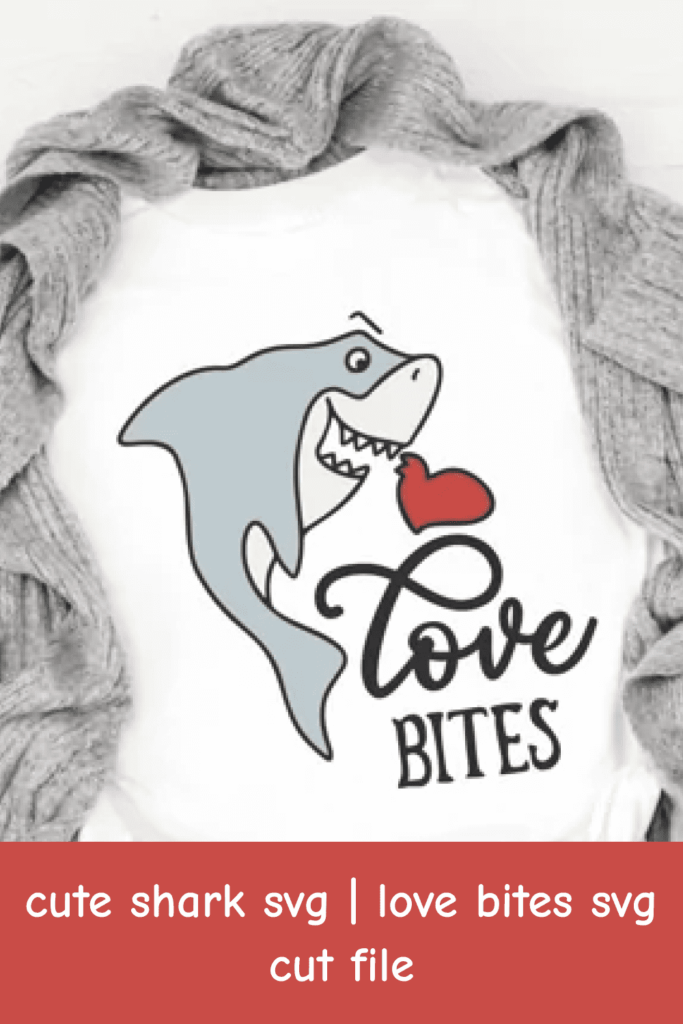 Cute Shark SVG | Love Bites SVG Cut File – MasterBundles