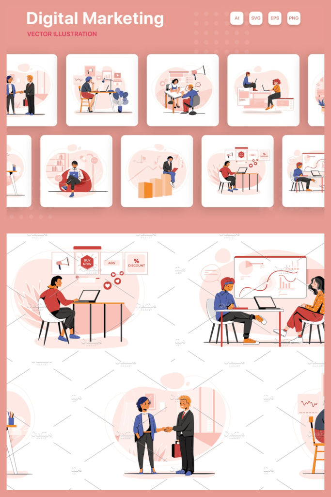 Digital Marketing Scenes – MasterBundles