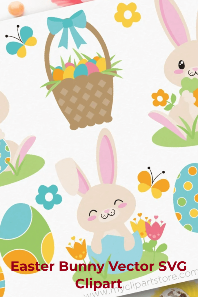 Easter Bunny Vector SVG Clipart – MasterBundles