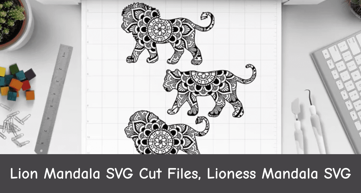 Lion Mandala SVG Cut Files, Lioness Mandala SVG – MasterBundles