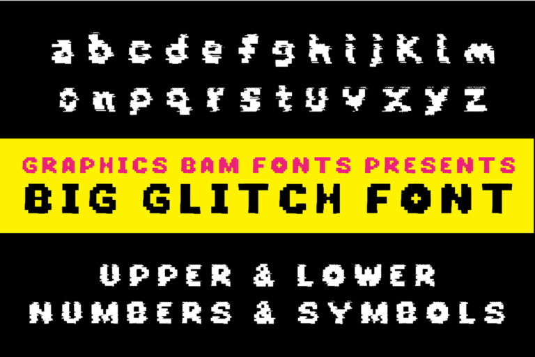 Glitch Font Bundle - 39 Glitch Fonts & BONUSES - MasterBundles