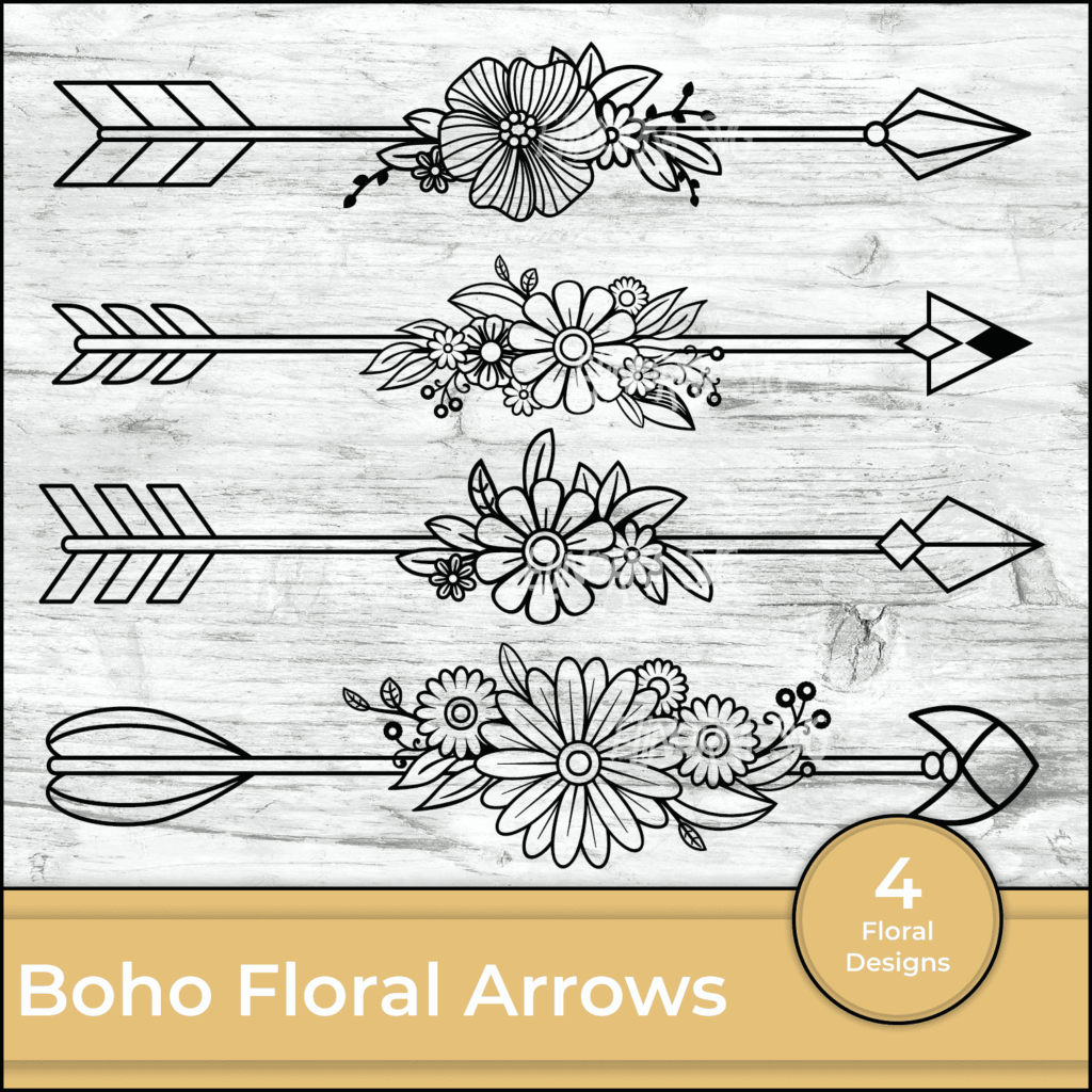Boho SVG | Floral Arrows SVG – MasterBundles