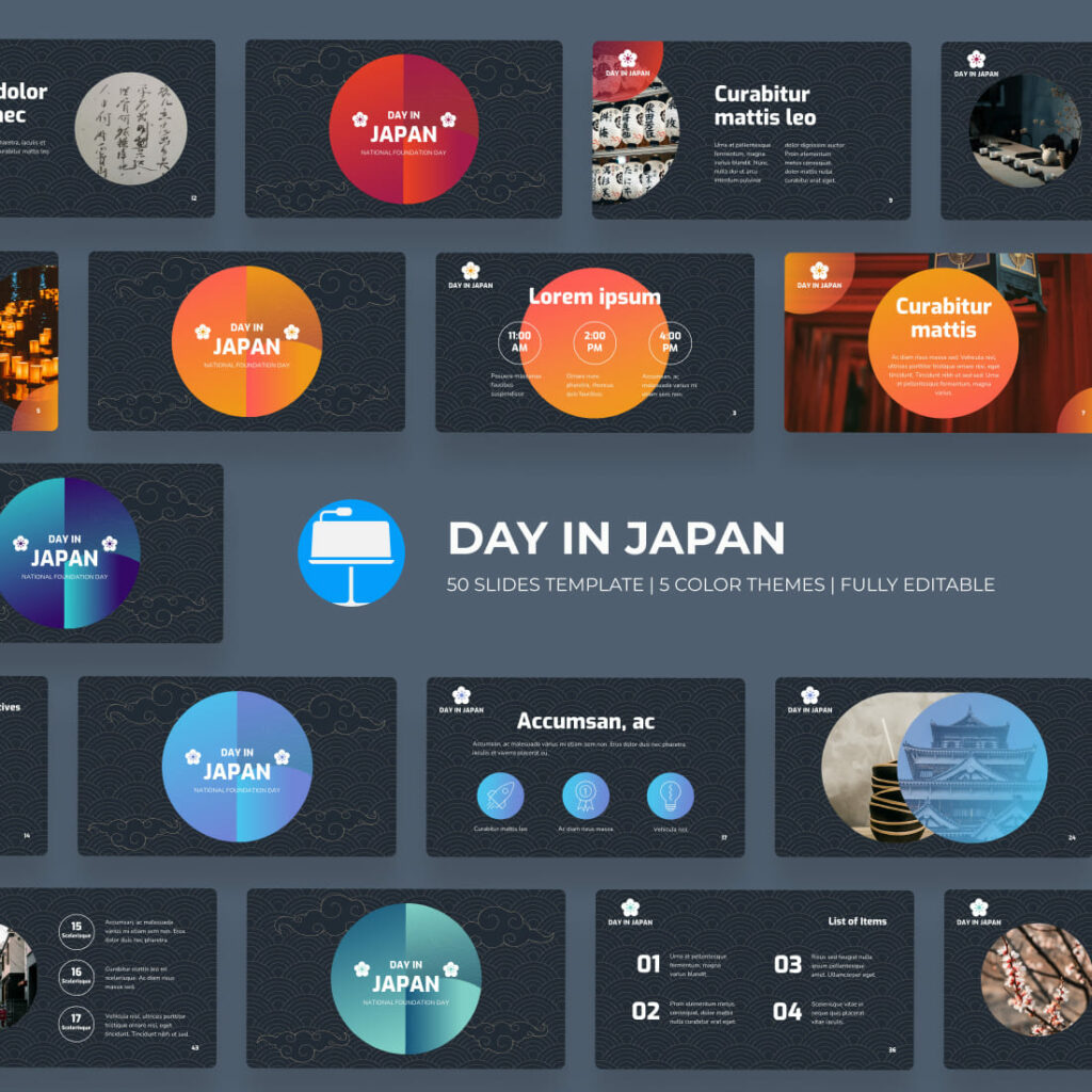 Day in Japan Presentation Template: 50 Slides PPTX, KEY, Google Slides ...