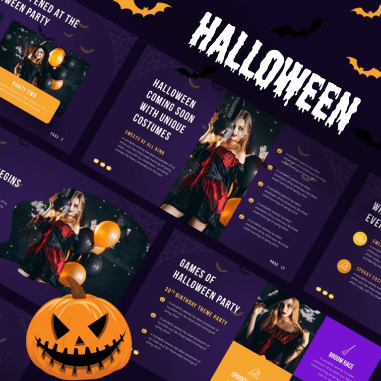 Halloween Party Powerpoint Template – MasterBundles