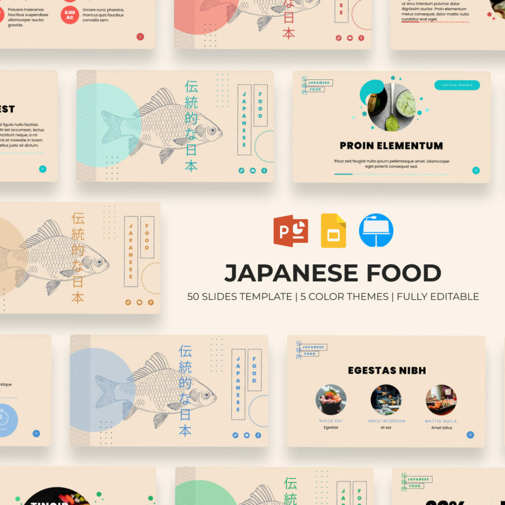 Huge Japanese Presentation Bundle: 300 Slides PPTX, KEY, Google Slides ...