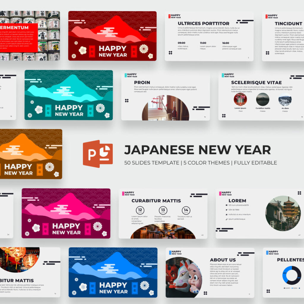 Japan New Year Powerpoint Template – MasterBundles