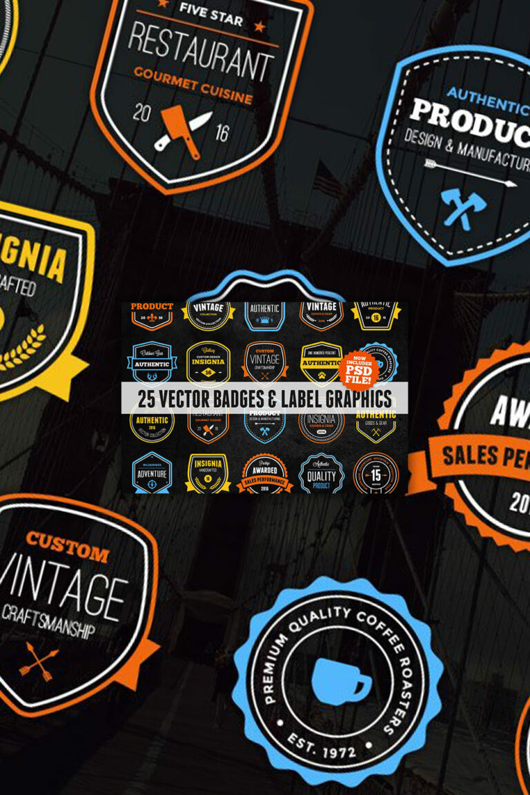 Vintage Badge Collection – MasterBundles