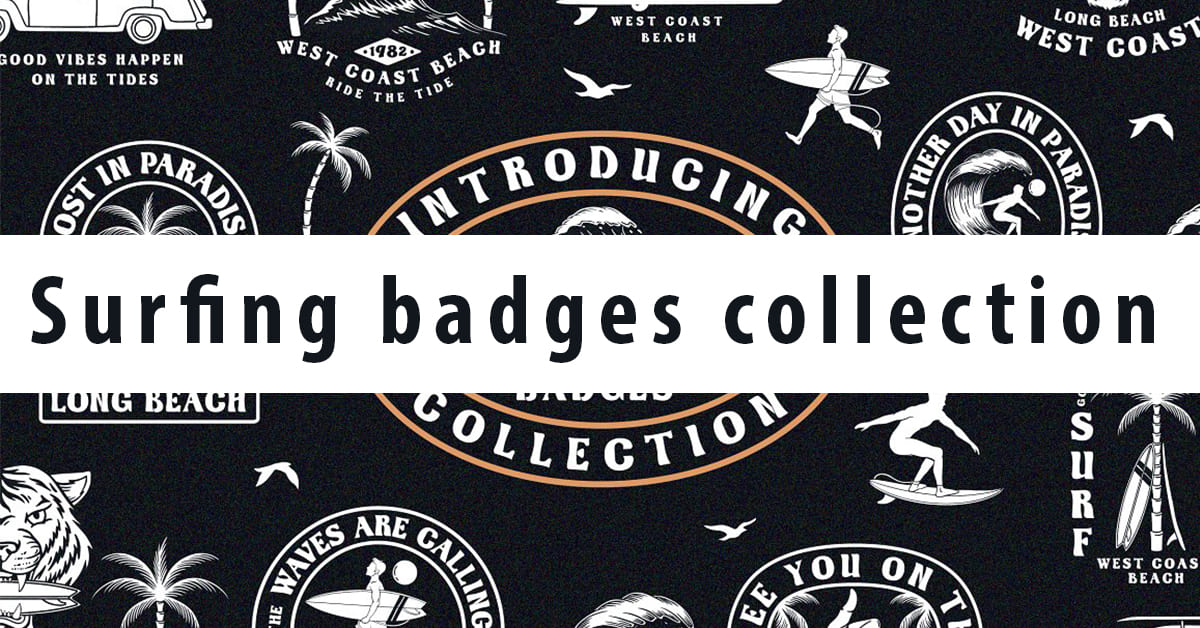 Surfing Badges Collection – MasterBundles