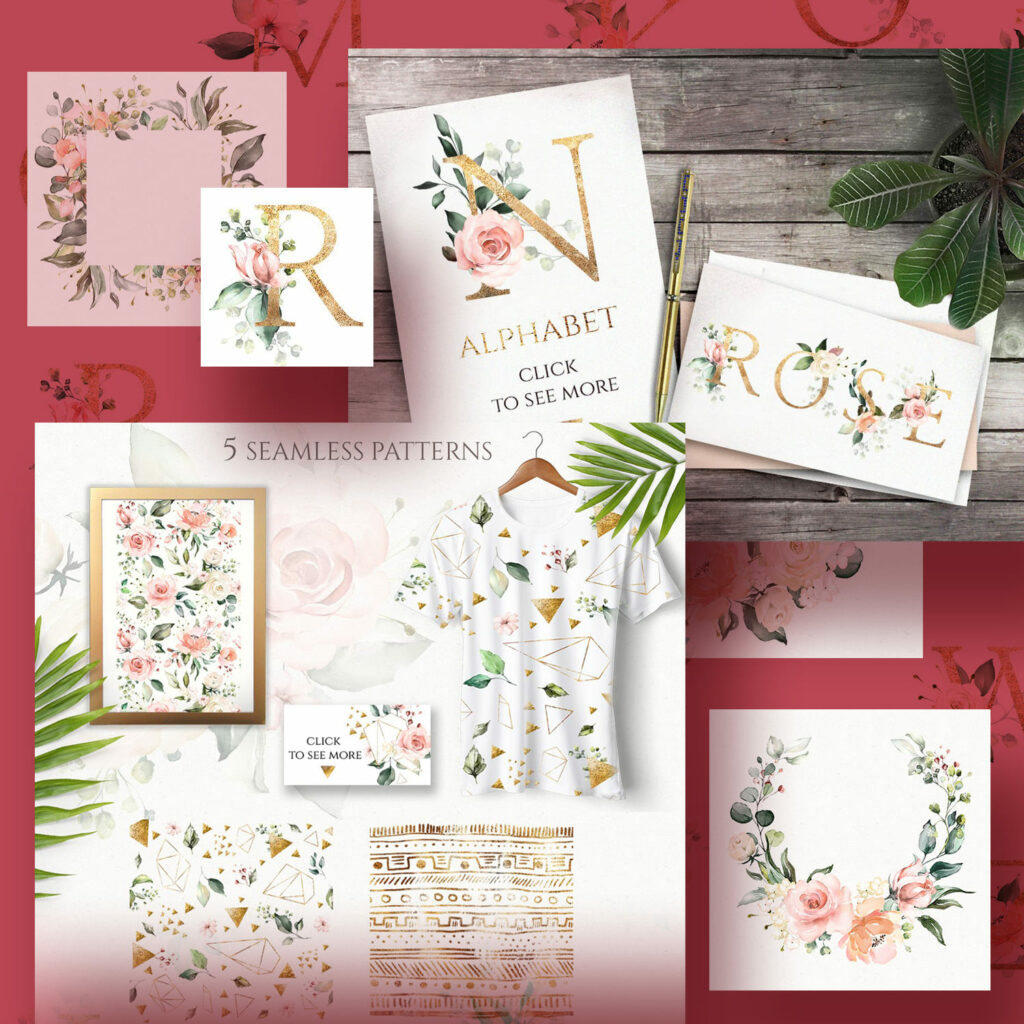 Sunny Watercolor Floral Collection – MasterBundles