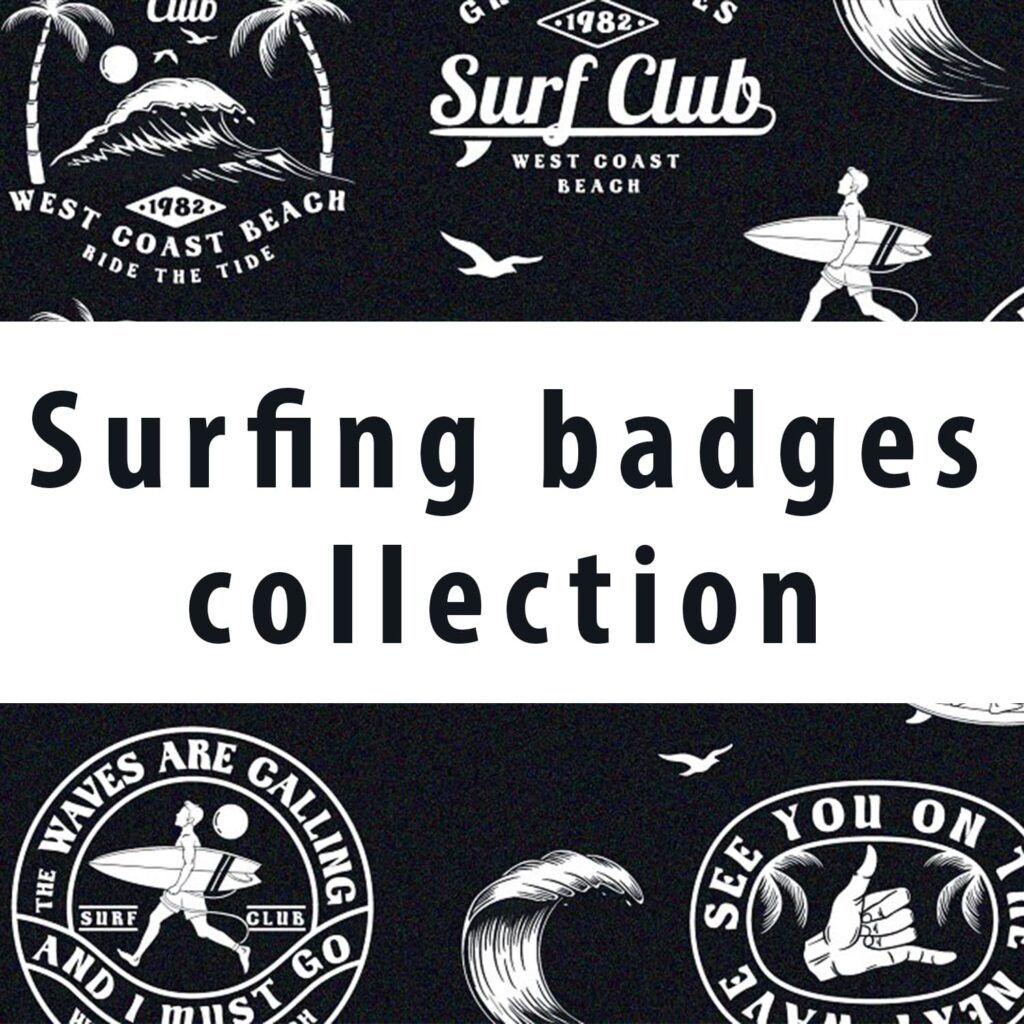 Surfing Badges Collection – MasterBundles