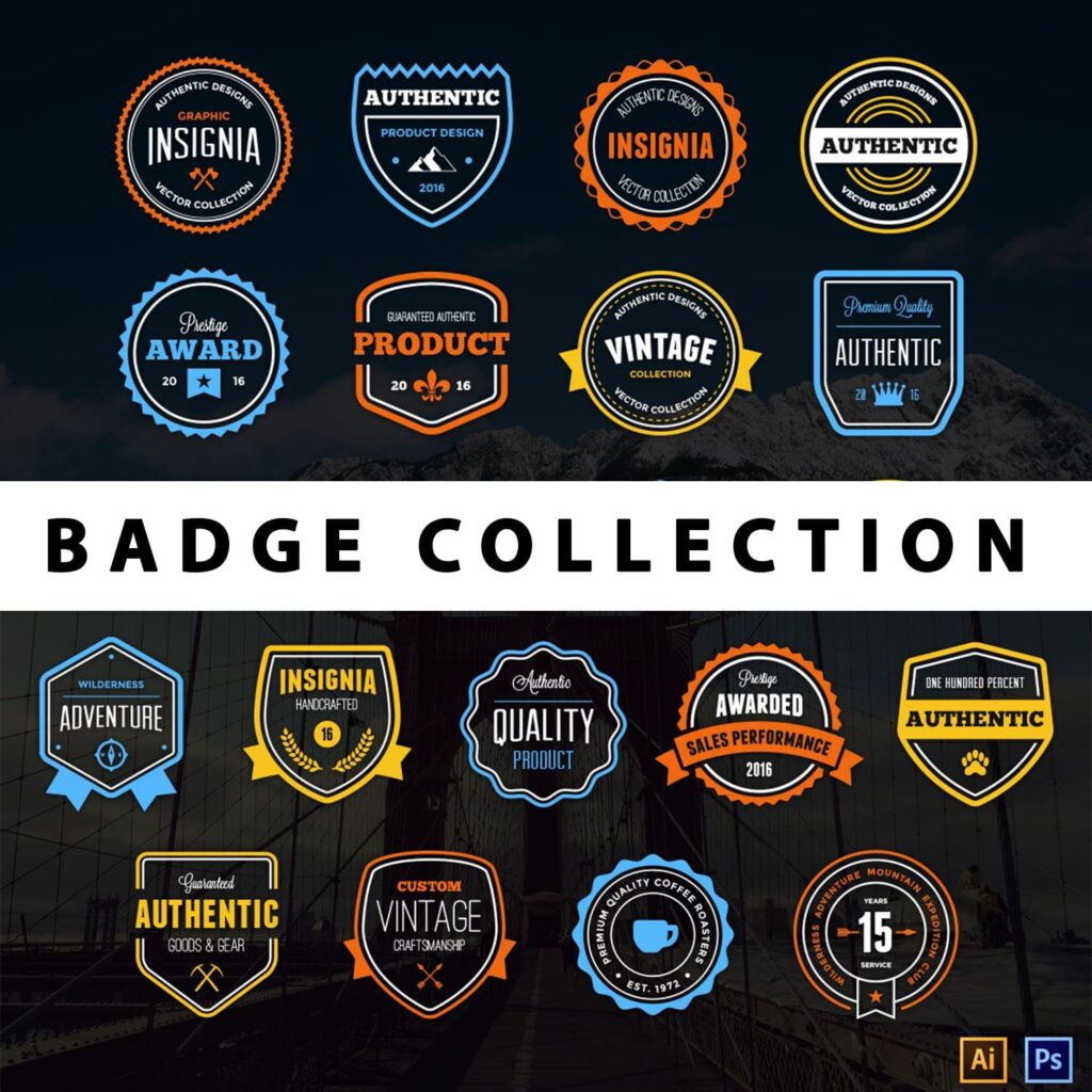 Vintage Badge Collection – MasterBundles