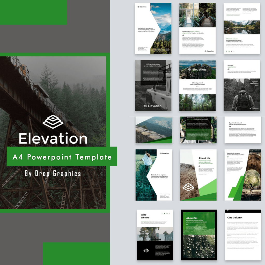 A4 Elevation Powerpoint Template – MasterBundles