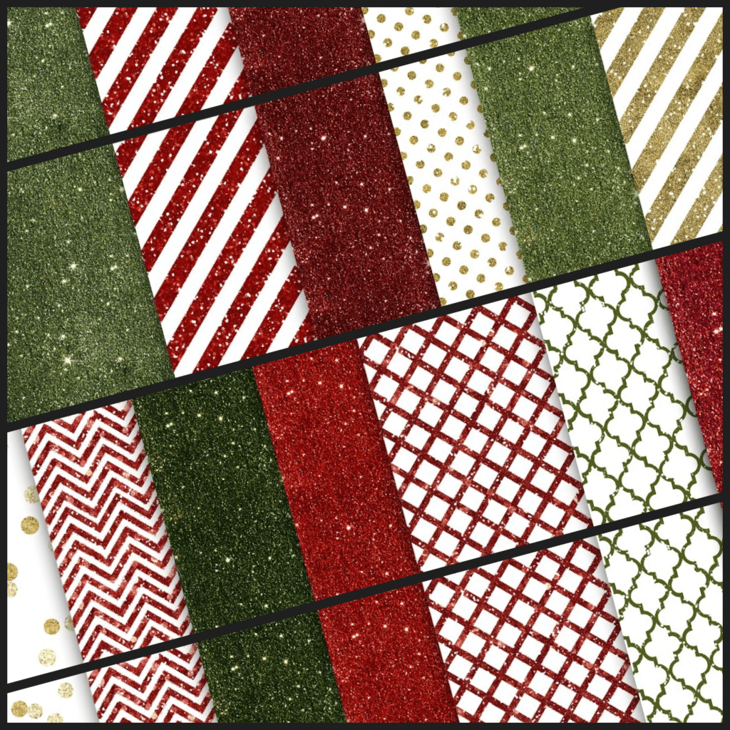 14 Christmas Glitter Patterns – MasterBundles