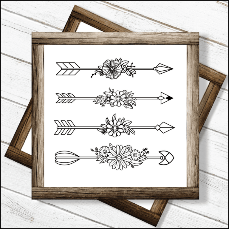 Boho SVG | Floral Arrows SVG – MasterBundles