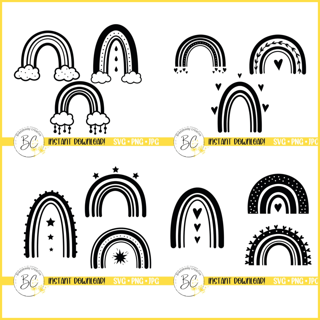 Rainbow Doodle Bundle SVG – MasterBundles