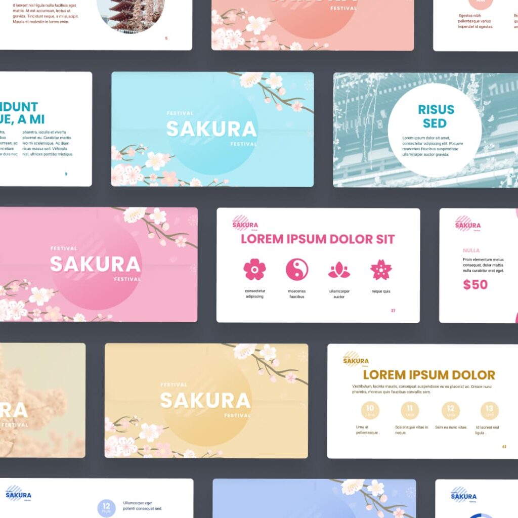 Sakura Powerpoint Template – MasterBundles