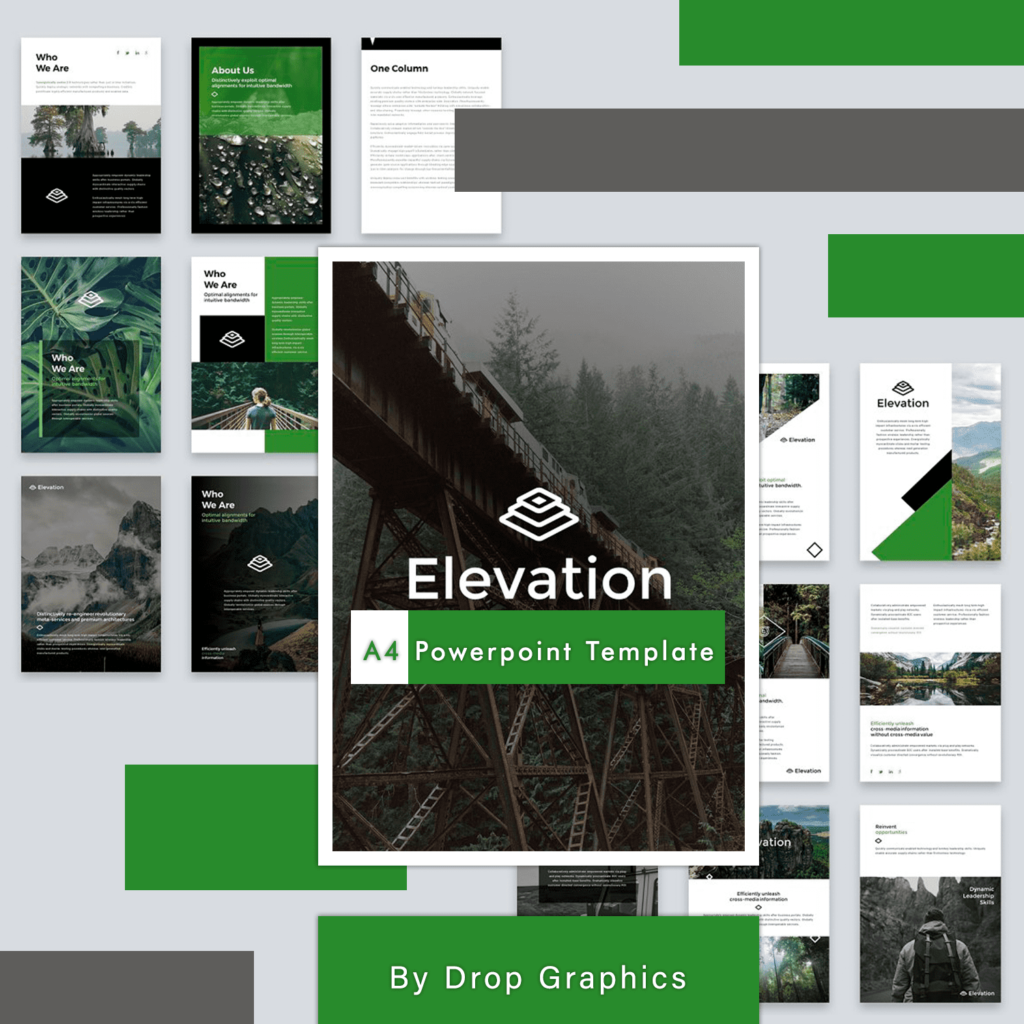 A4 Elevation Powerpoint Template – MasterBundles