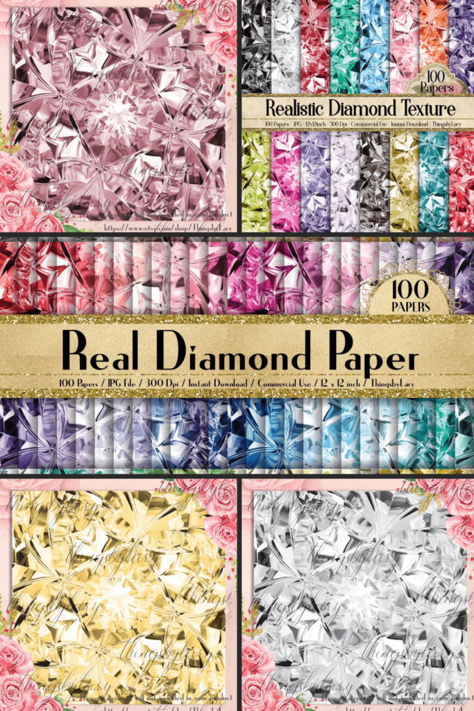 100 Real Diamond Texture Papers 12inch – MasterBundles