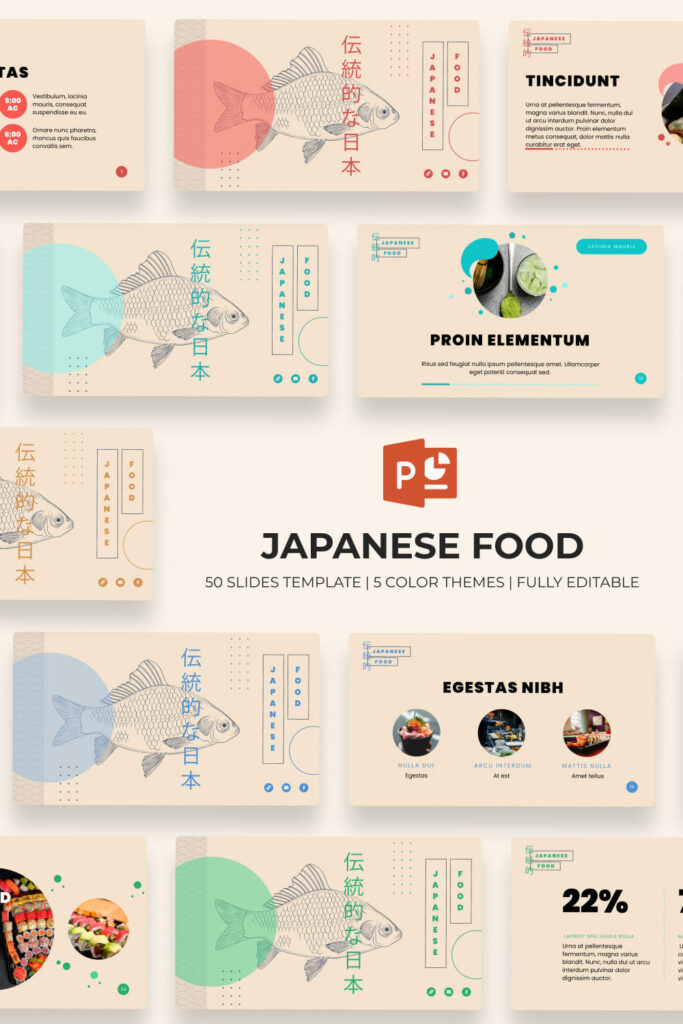 Japan Food Year Powerpoint Template – MasterBundles