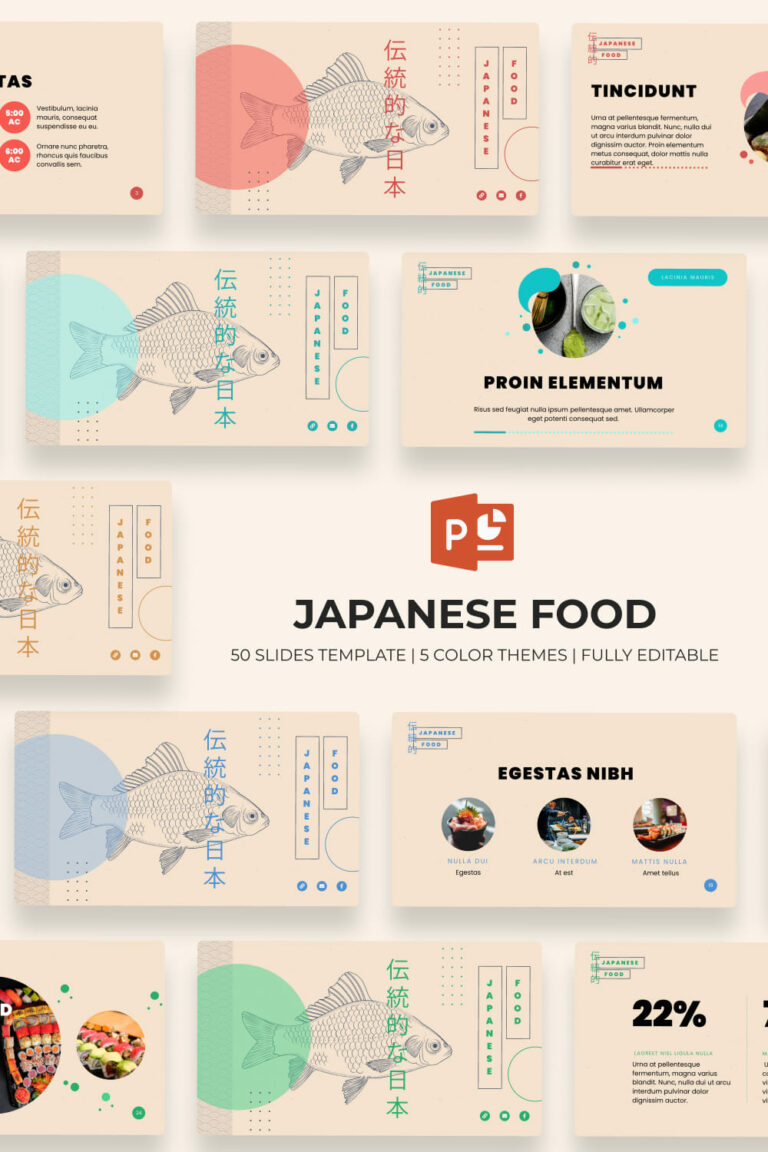 Japan Food Year Powerpoint Template | Master Bundles