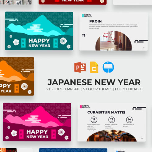 Huge Japanese Presentation Bundle: 300 Slides PPTX, KEY, Google Slides ...