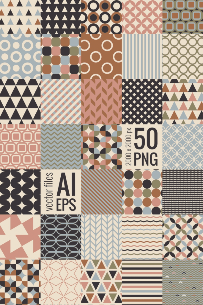 Minimal Geometric Patterns Bundle – MasterBundles