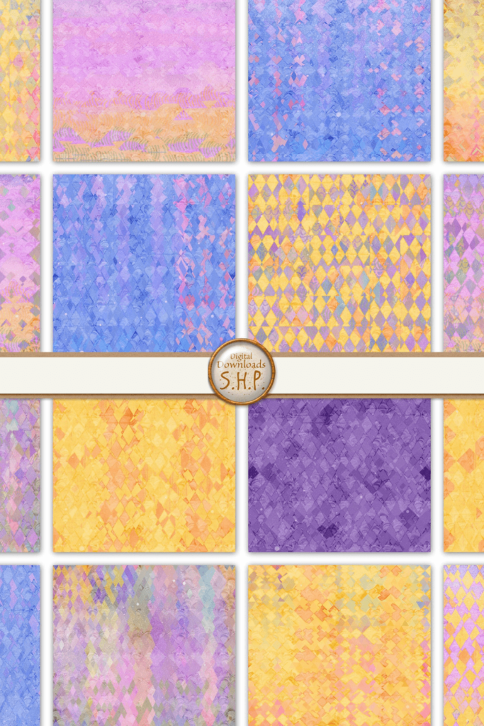 Pastel Diamond Watercolor Textures – MasterBundles