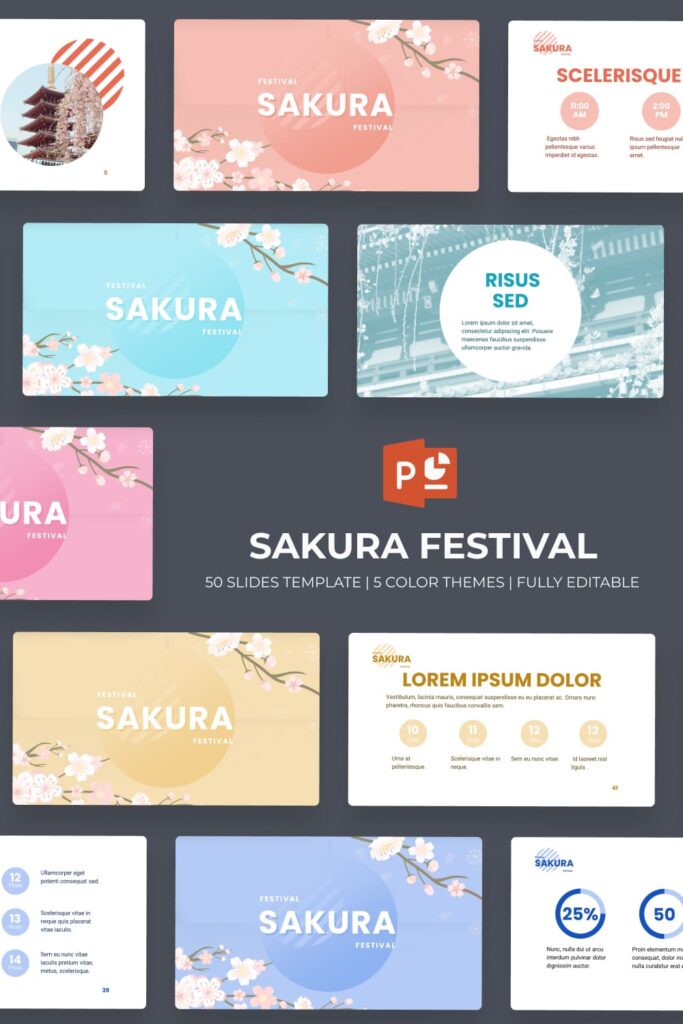 Sakura Powerpoint Template – MasterBundles