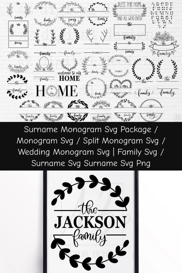 Family Name Monogram SVG Bundle – MasterBundles