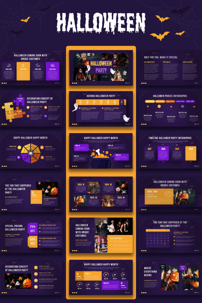 Halloween Party Powerpoint Template | Master Bundles