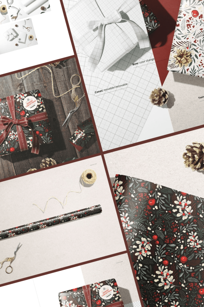 Christmas Wrapping Paper Mockup Set – MasterBundles