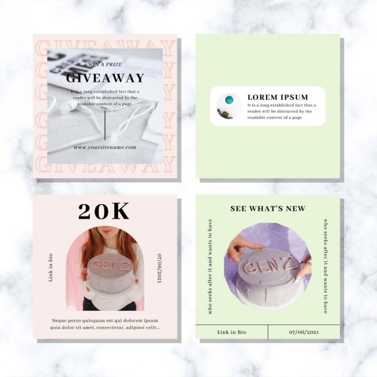 Abbey Instagram Post Templates - MasterBundles