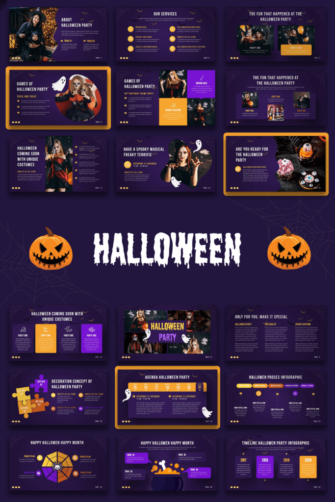 Halloween Party Powerpoint Template – MasterBundles