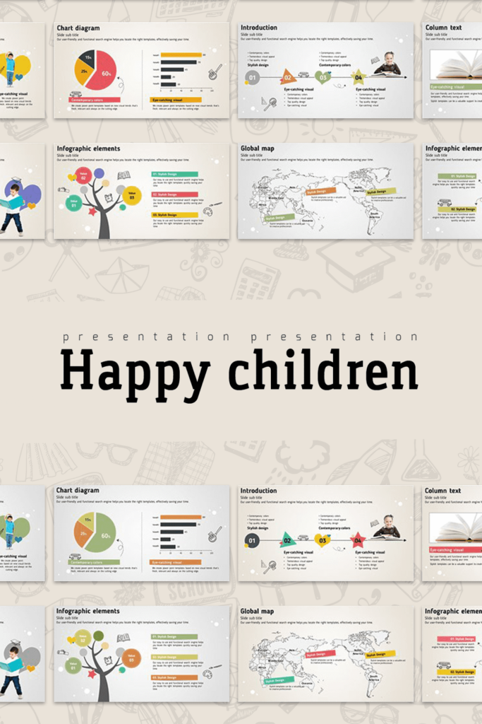 Happy Children Powerpoint Template – MasterBundles