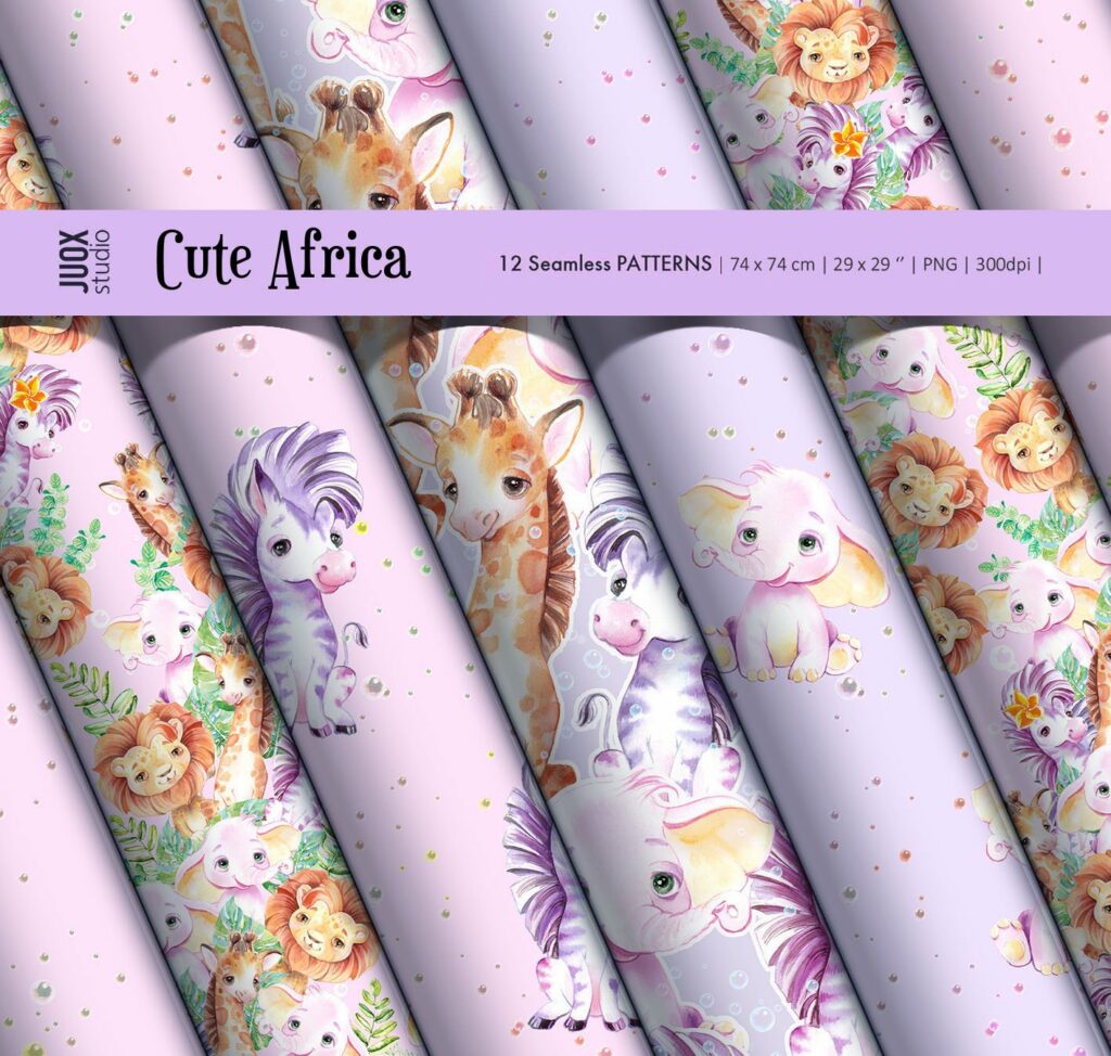 Cute Africa Patterns & Elements – MasterBundles