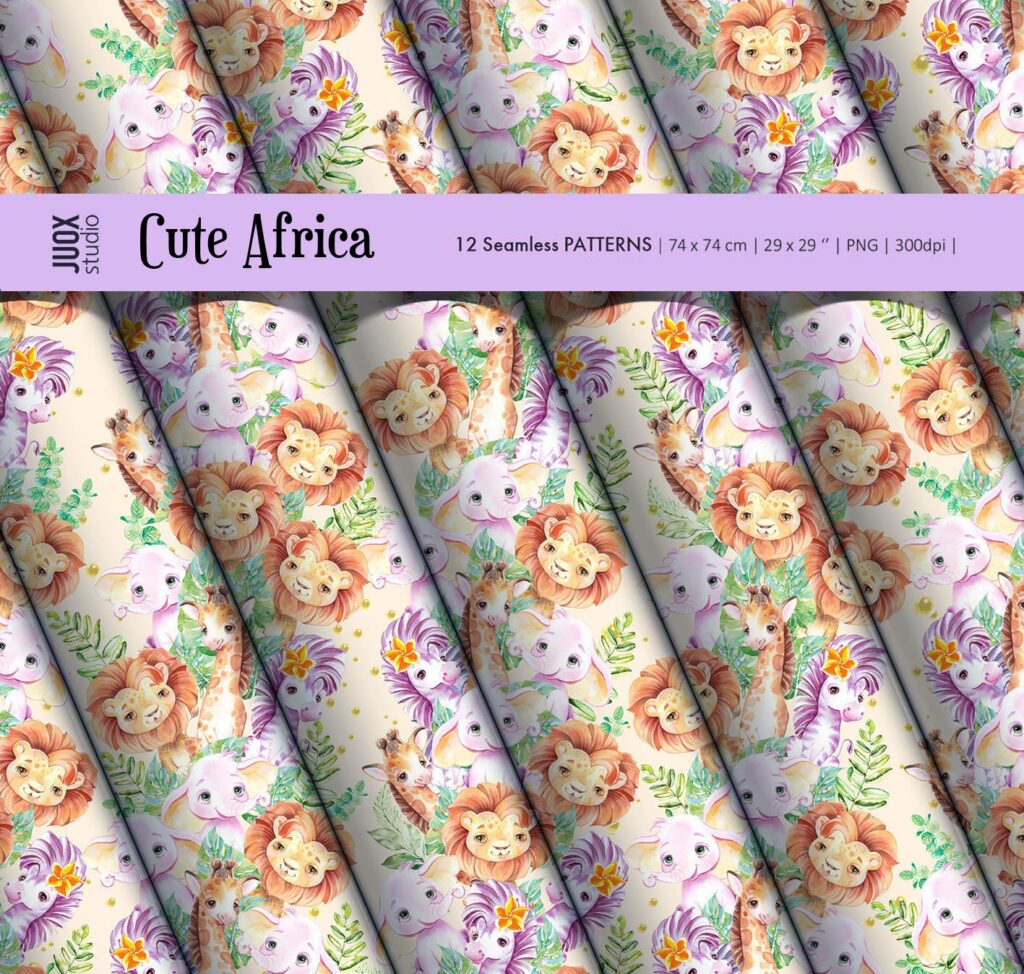 Cute Africa Patterns & Elements – MasterBundles