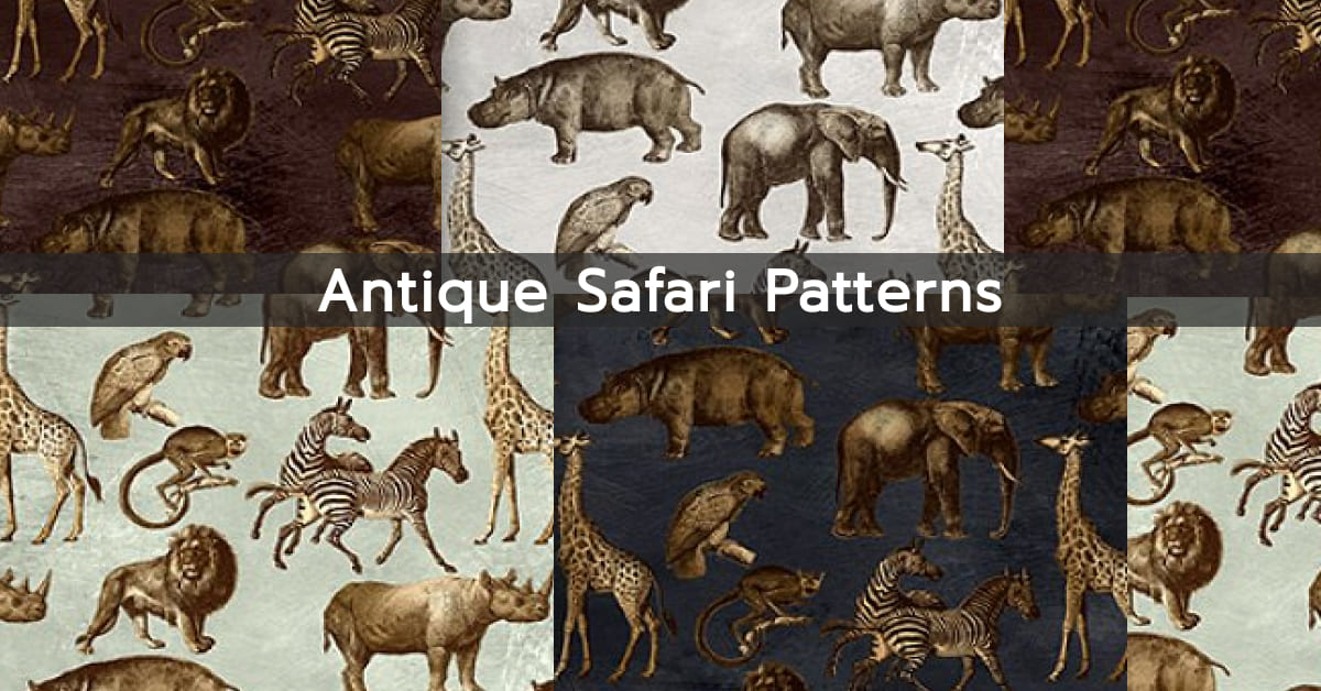 Antique Safari Patterns and Clipart – MasterBundles