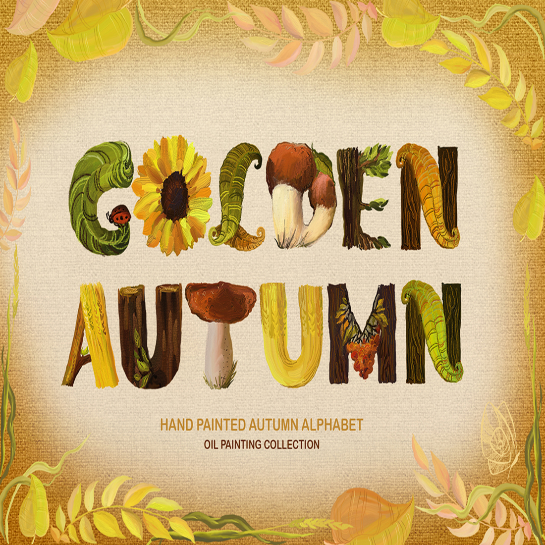 Golden Autumn Alphabet – MasterBundles