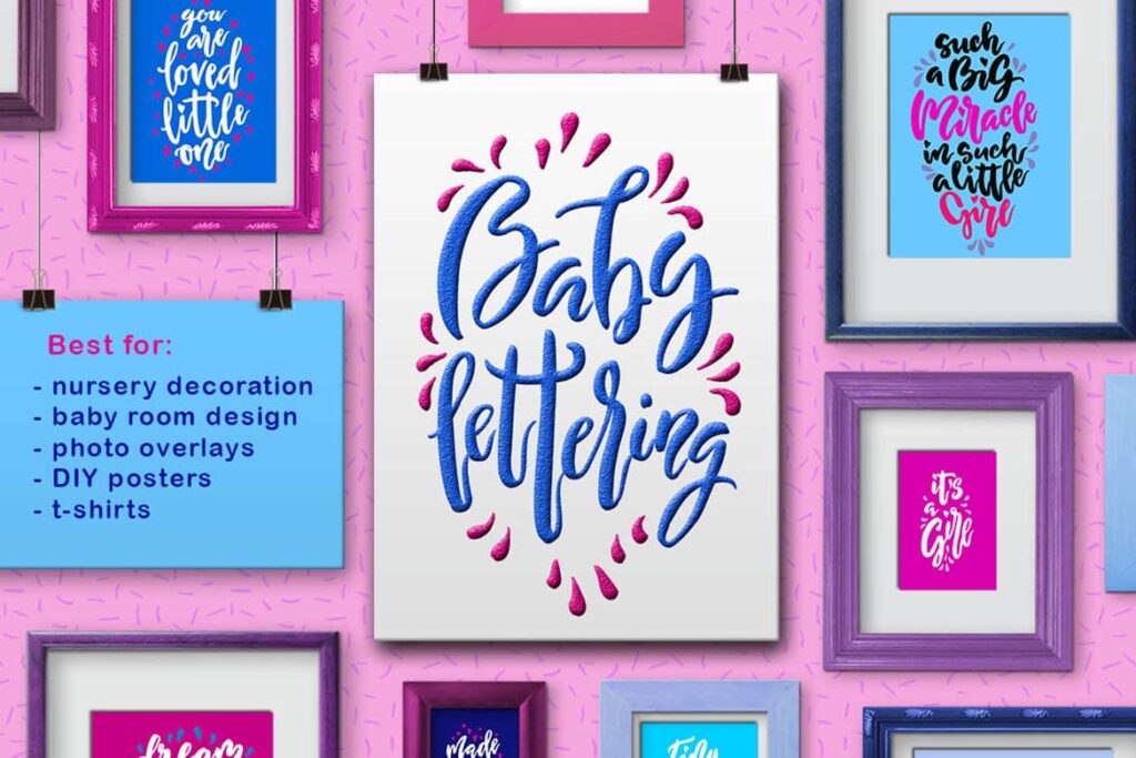 Baby Lettering. Child Photo Overlays – MasterBundles