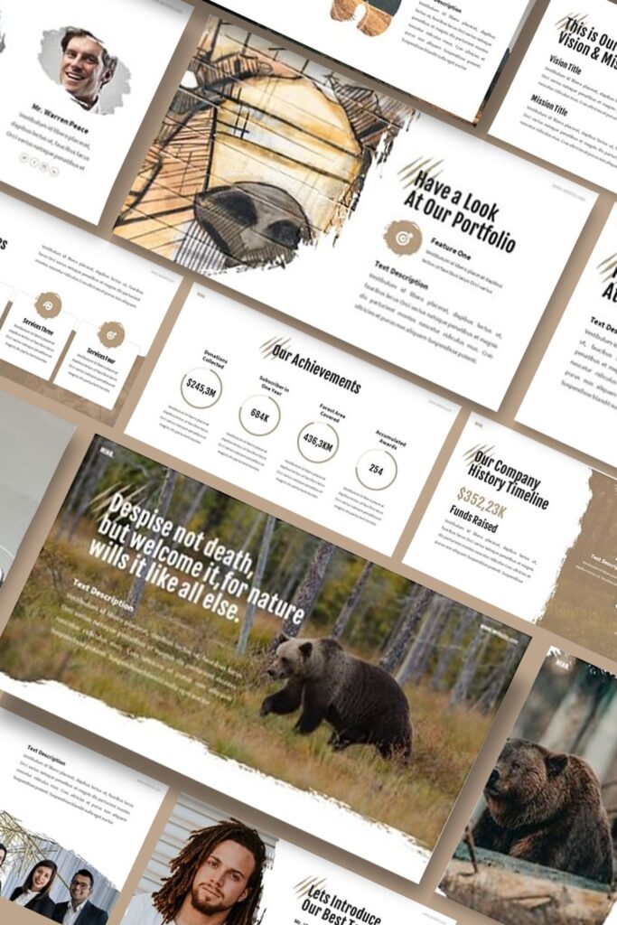 Bear - Wildlife Powerpoint Template – MasterBundles