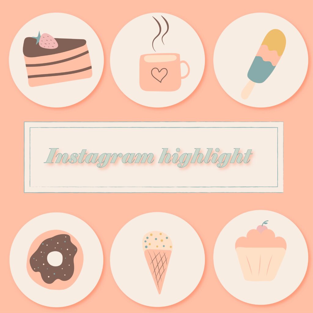 A set of 18 cute covers for trending Instagram stories - MasterBundles